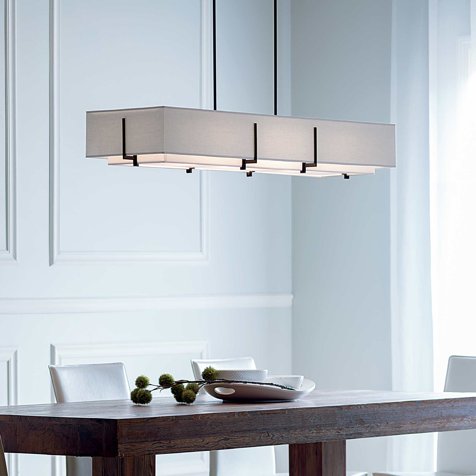 Rectangular Pendant Fixtures Rectangle Pendant 7 Light Brass